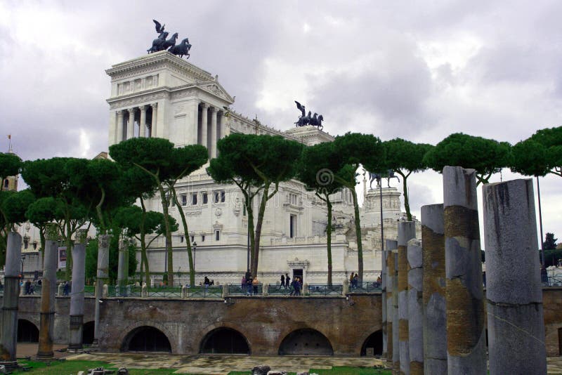 Piazza Venezia the Forum Trajan`s Stock Photo - Image of rome ...