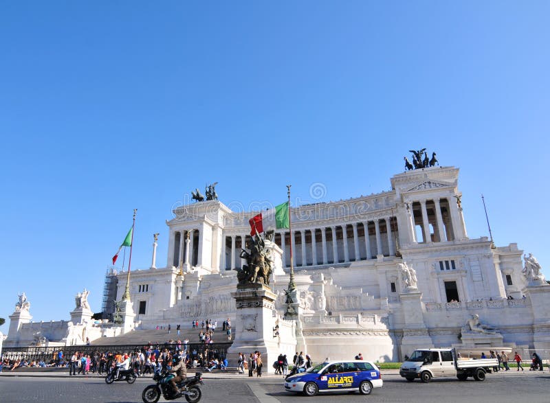 Piazza Venezia, Rome editorial image. Image of tourism - 24741395