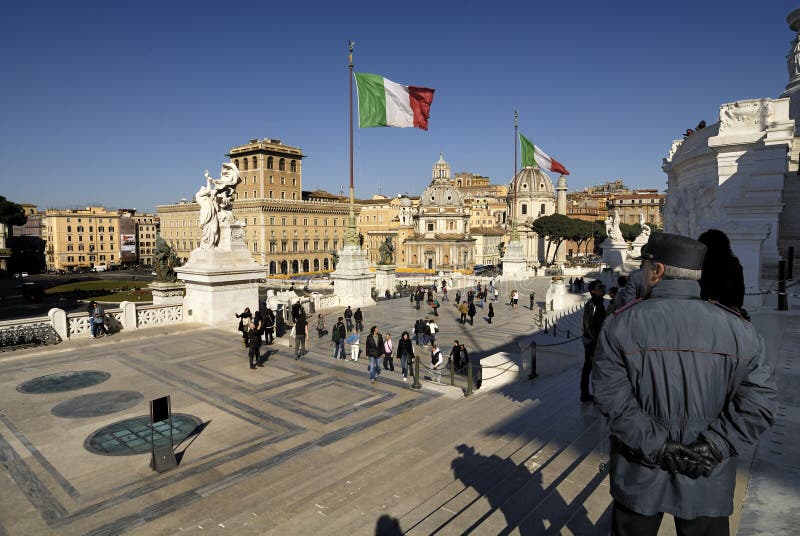 Piazza Venezia and Victorian,Rome,Italy Editorial Image - Image of ...