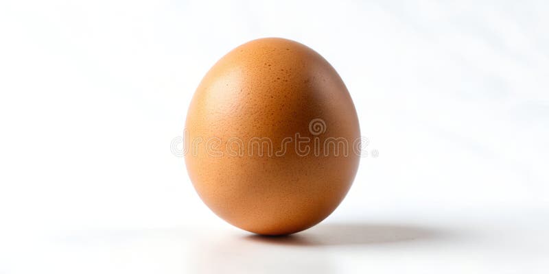 A Pic of an Isolated Single Brown Egg AI-Created Content Stock Image ...
