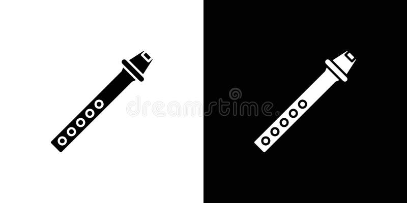 Piccolo Icon Outline Sign Symbol Set Stock Vector - Illustration of ...