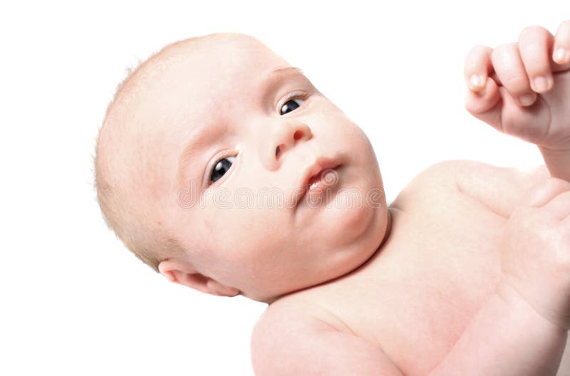 Piccolo Neonato Appena Nato Immagine Stock - Immagine di porre, bianco ...