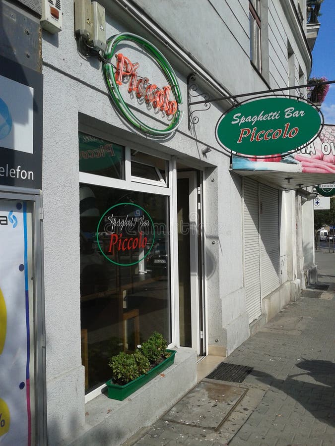 Piccolo restaurant editorial stock photo. Image of opening - 43365768