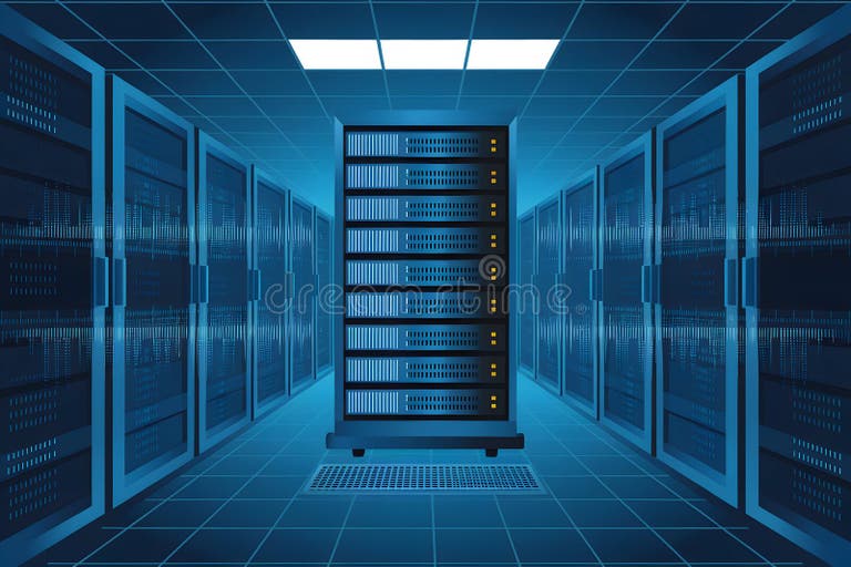 Server Racks Display Binary Streams, Evoking Data Management in ...