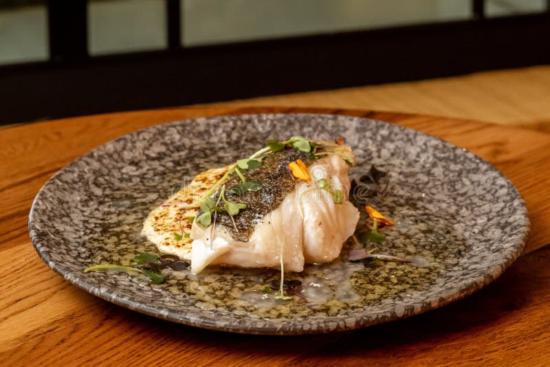 Pice of Cooked Fish Meat on the Plate. Stock Photo - Image of healthy ...