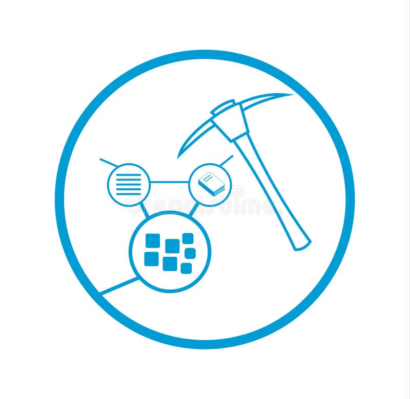 Pick Axe Data Mining Concept Stock Vector - Illustration of vector, icon: 123312713