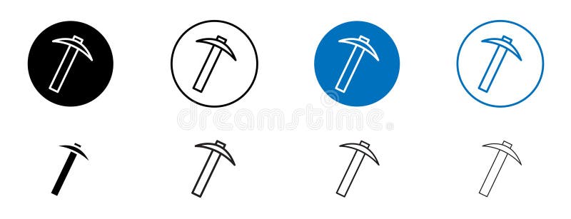 Pick axe icon vector stock vector. Illustration of pick - 348078309