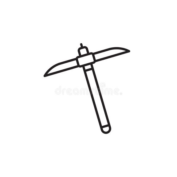 Pick axe icon vector stock vector. Illustration of pickaxe - 348420136