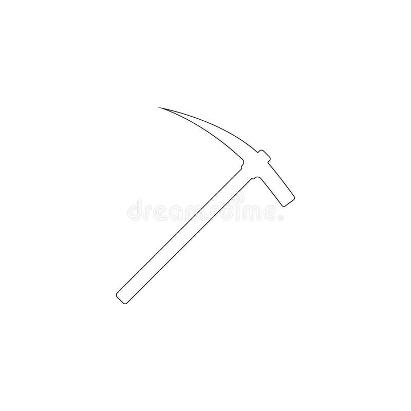 Pick axe. flat vector icon stock vector. Illustration of heavy - 149667834