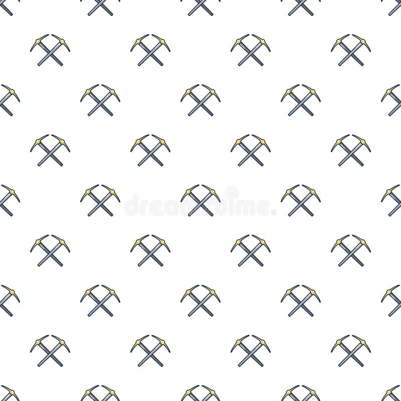 Pick Axe Tool Pattern Seamless Stock Vector - Illustration of manual ...