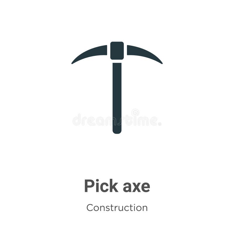 Pick Axe Vector Icon on White Background. Flat Vector Pick Axe Icon ...