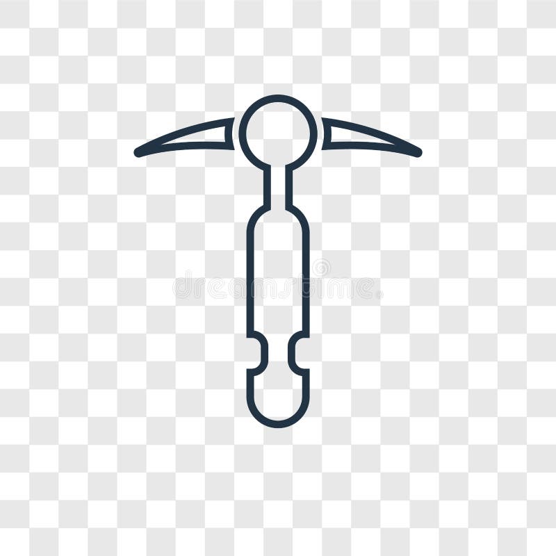 Pick Concept Vector Linear Icon Isolated on Transparent Background ...