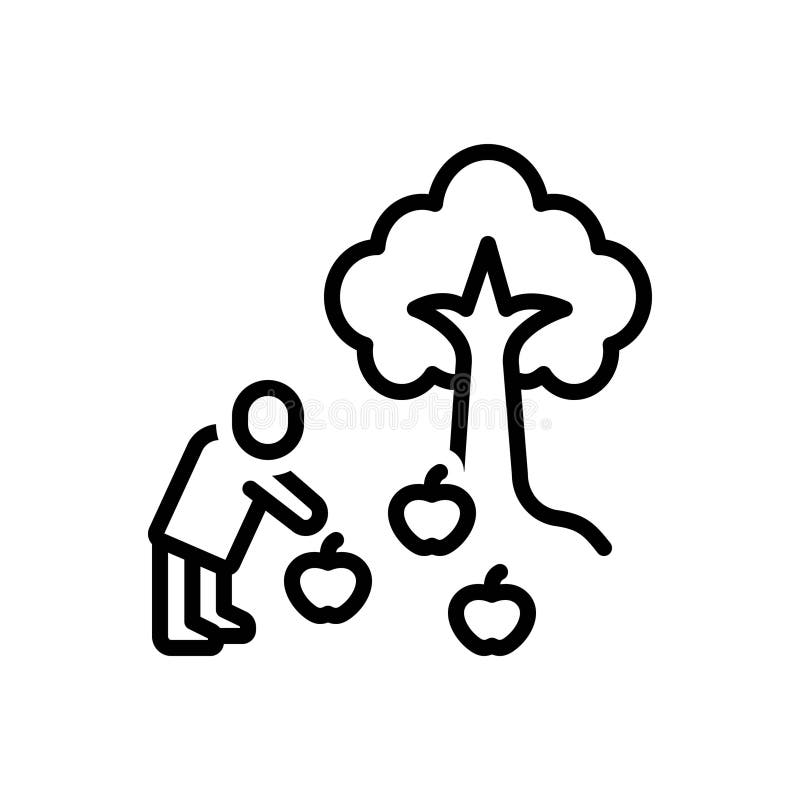 Black Line Icon for Pick, Collect and Choice Stock Vector ...