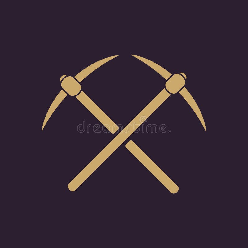 The Pick Icon. Pickax Symbol Stock Vector - Illustration of element ...