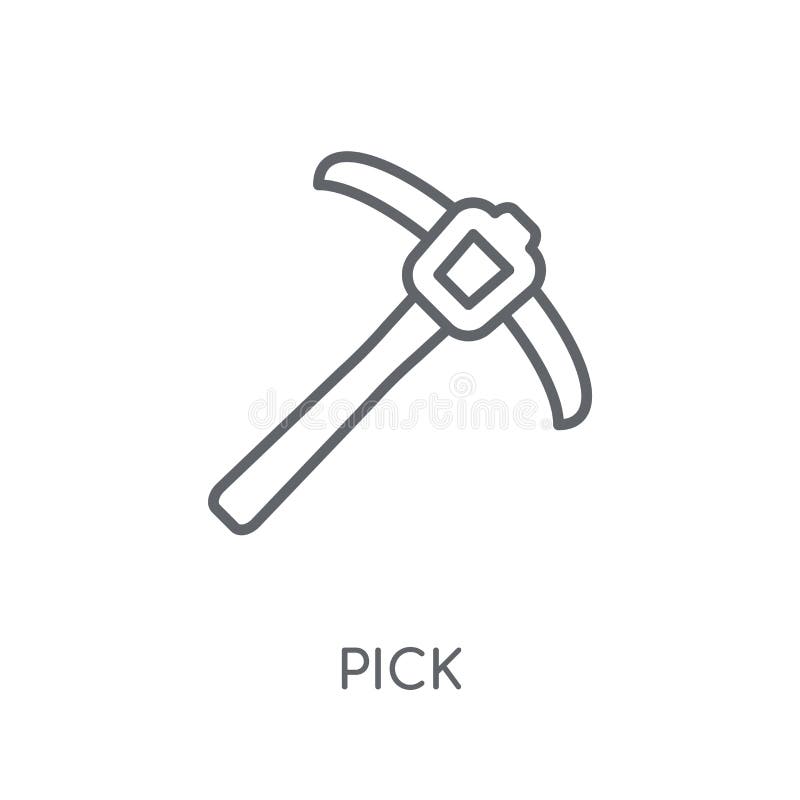Pick Linear Icon. Modern Outline Pick Logo Concept on White Back Stock ...