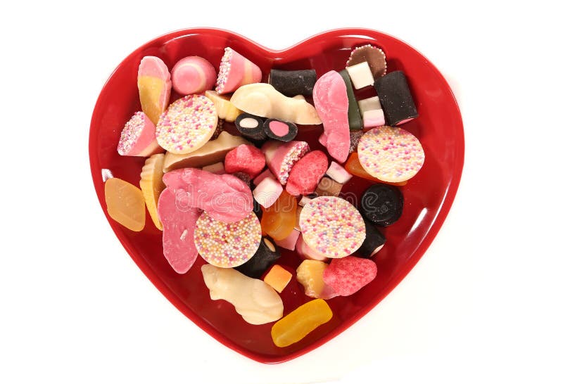 Love pick and mix sweets stock image. Image of heart - 109382913