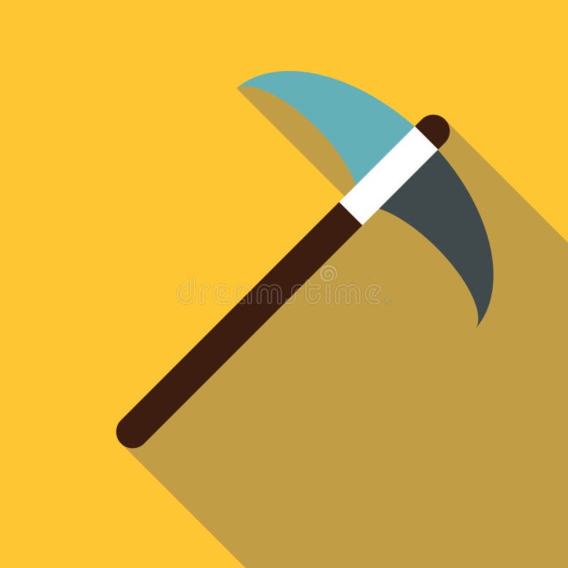 Pick tool icon, flat style stock vector. Illustration of pickax - 79999773