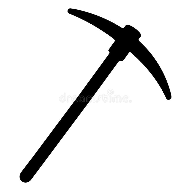 Pick Tool Silhouette Object Vector on White Background Stock ...