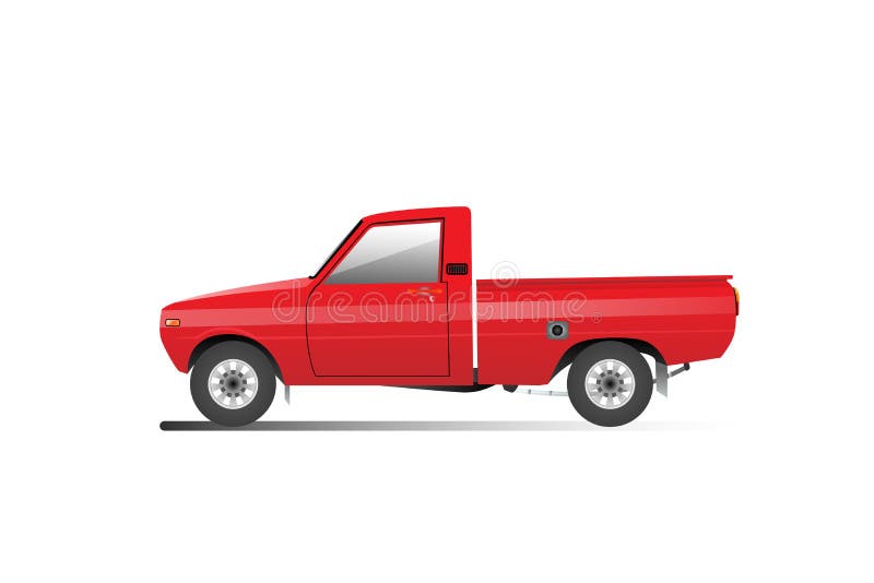 Pick Up Car Object Vector on White Background for Graphic Design,art ...