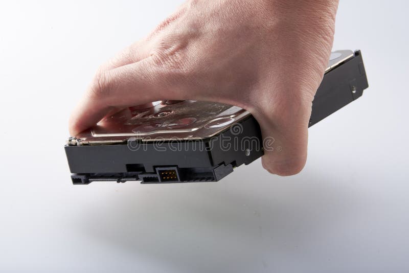 Pick Up a 3.5-inch Computer Mechanical Hard Drive with One Hand Stock ...