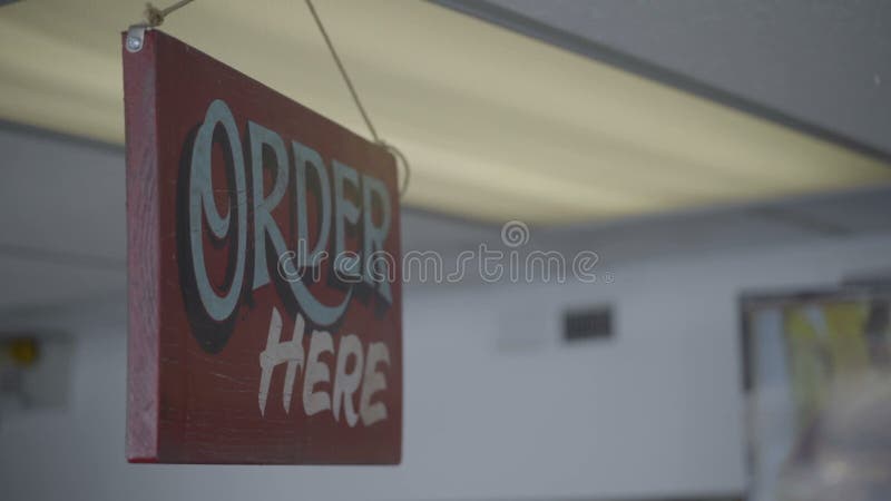 Order Here Button Clicked with Mouse Cursor. Online Order Concept. 4K ...