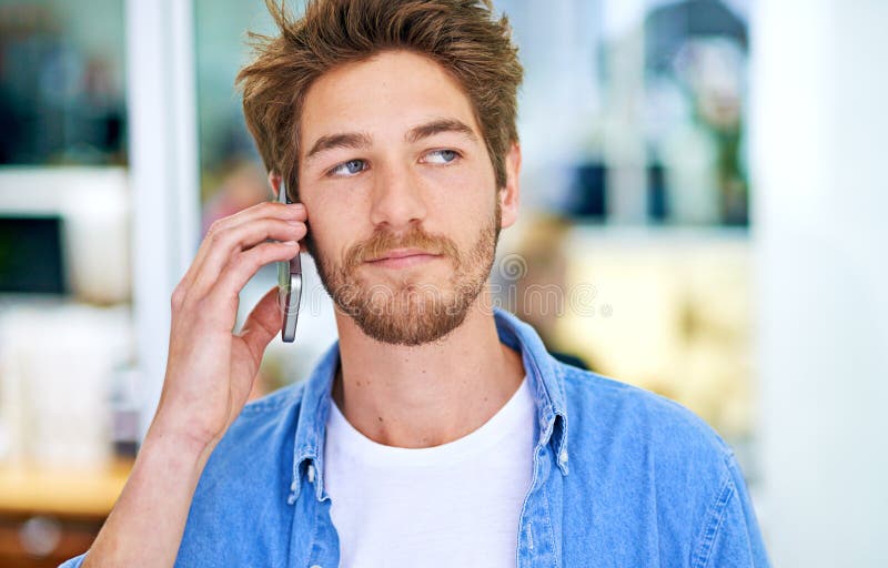 Pick Up the Phone...a Young Entrepreneur Talking on a Phone. Stock ...