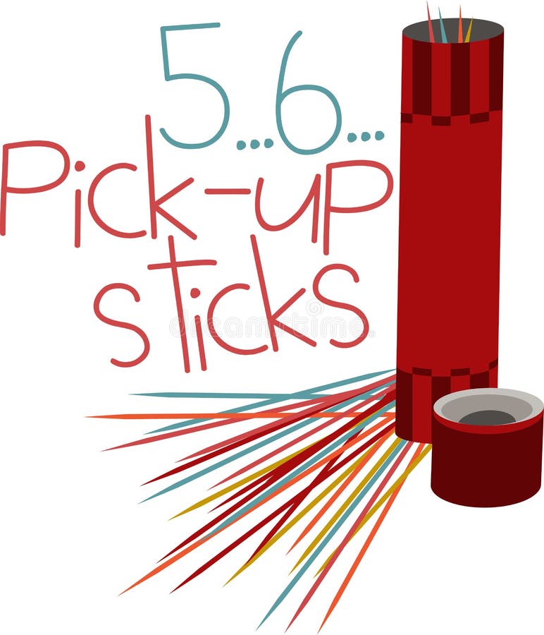 5 6 Pick Up Sticks stock vector. Illustration of caption - 52581448