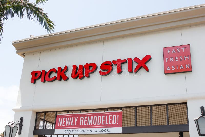 Pick Up Stix Restaurant Sign Editorial Image - Image of delivery ...