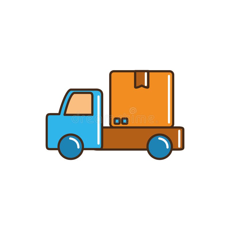 Cargo Pick-up Black Icon Concept. Cargo Pick-up Flat Vector Symbol ...