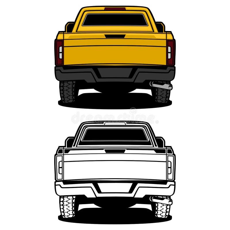 Pick up truck logo design stock vector. Illustration of garage - 236492979