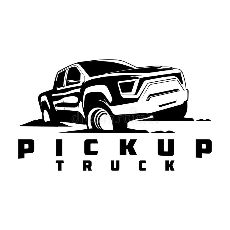 Pick up truck logo stock vector. Illustration of black - 229298233