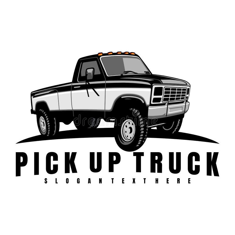 Vintage 4x4 Pick Up Truck Silhouette Stock Illustrations – 110 Vintage ...