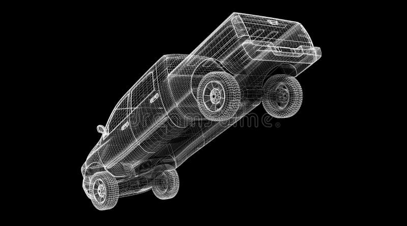 Pick up truck stock illustration. Illustration of alloy - 44356156