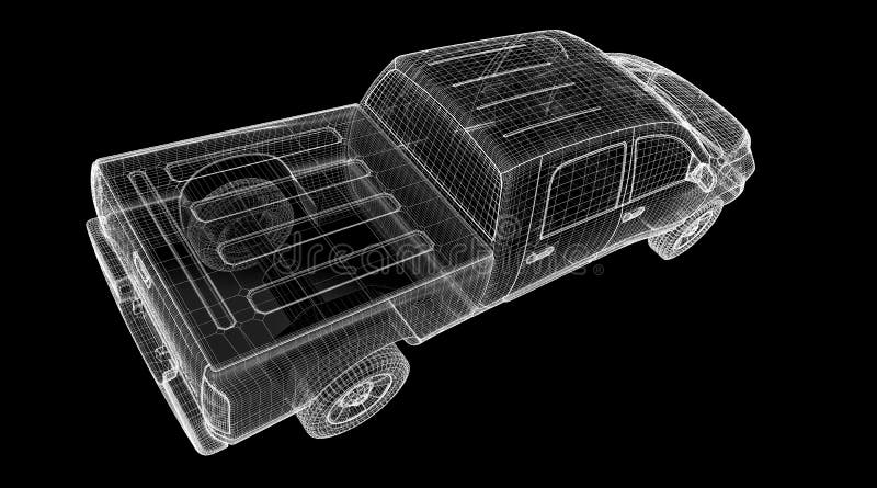 Pick up truck stock illustration. Illustration of clipping - 44356227