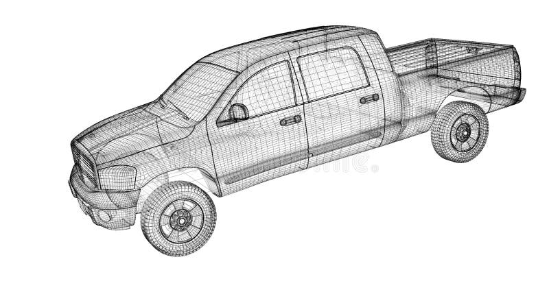 Pick up truck stock illustration. Illustration of clipping - 44458812