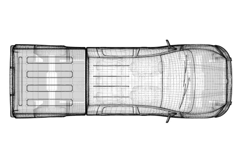 Pick up truck stock illustration. Illustration of isolated - 44459335