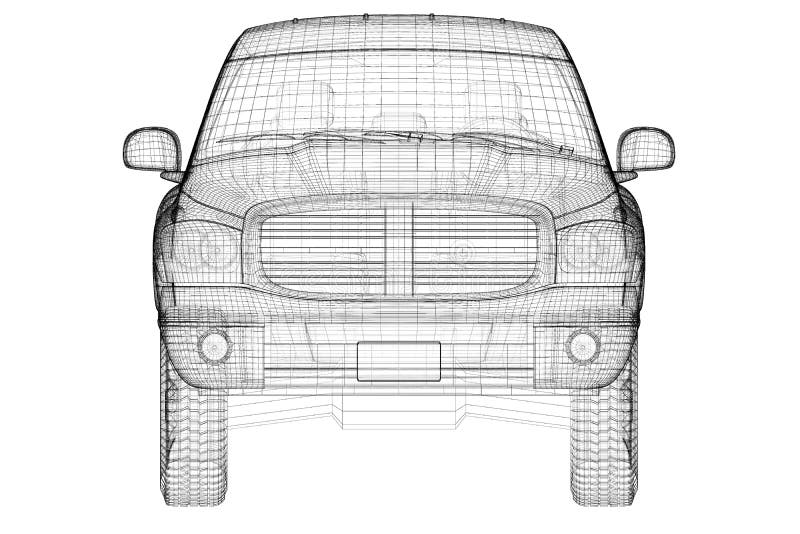 Pick up truck stock illustration. Illustration of technology - 44459691