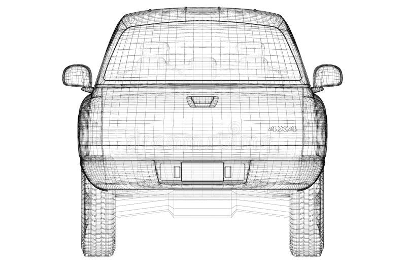 Pick up truck stock illustration. Illustration of road - 44459756