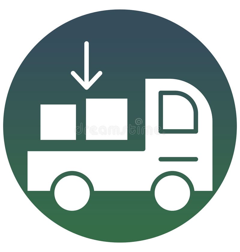 Pick Up Van Isolated Vector with Line and Fill Icon Stock Vector ...