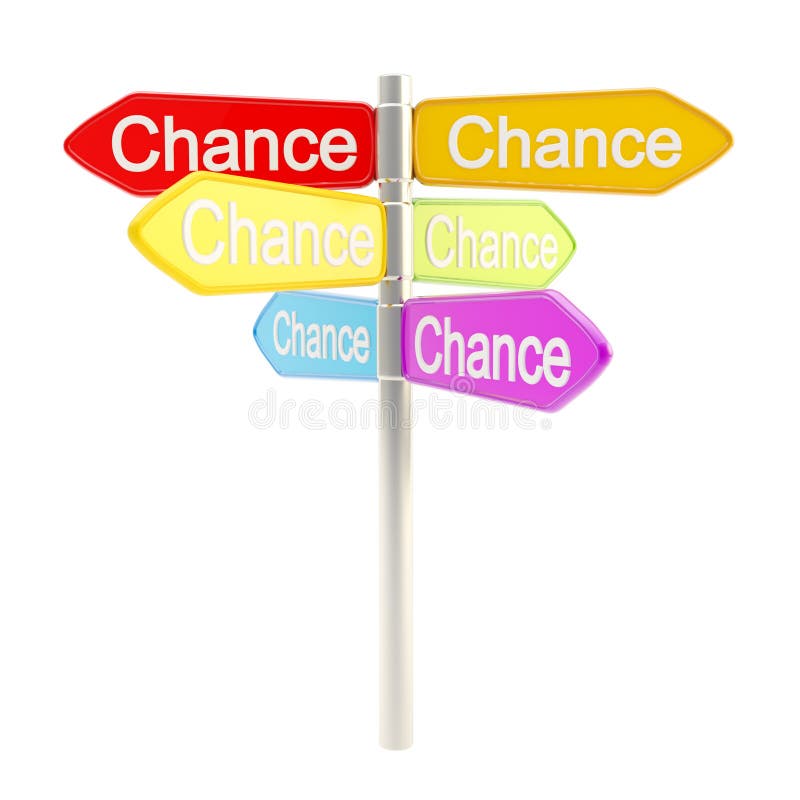 Pick Your Chance Metaphor As Sign Post Stock Illustration ...