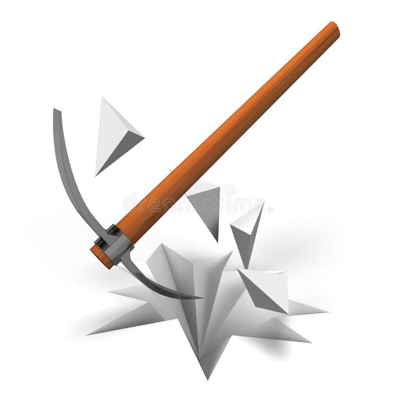 Pickax stock illustration. Illustration of site, digging - 33551507