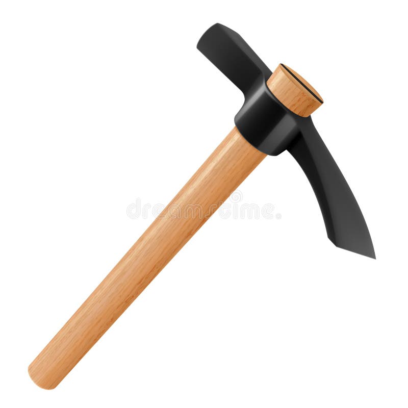 Pickaxe Hammer Isolated on White Background. Rock Hammer Tool Stock ...