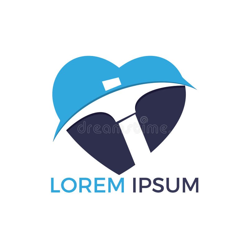 Pickaxe and Heart Mining Logo Design. Mine Tool Vector Logo Design ...