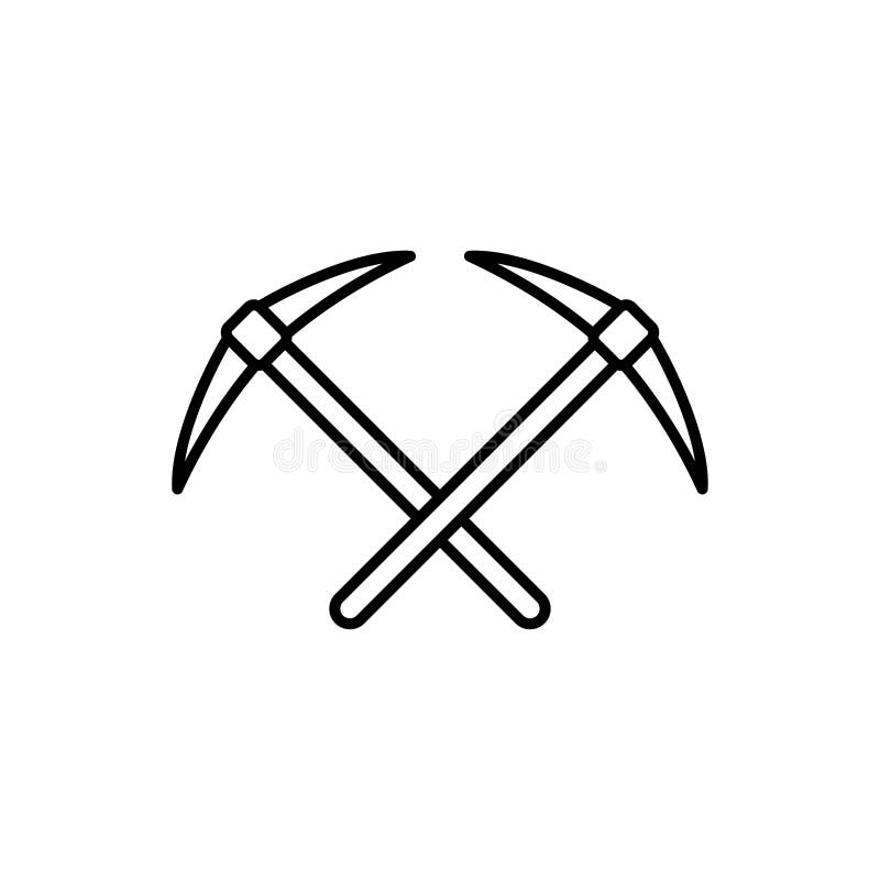 Pickaxe Icon Flat Vector Template Design Trendy Stock Vector ...