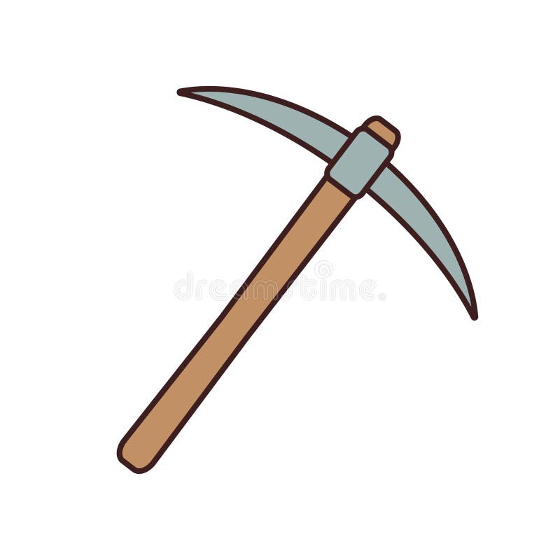 Pickaxe Icon in Line and Fill Style. Vector. Stock Vector ...