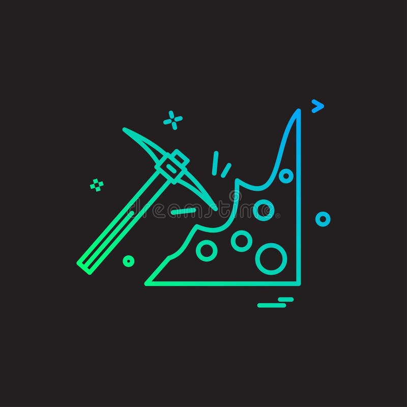Pickaxe icon vector design stock vector. Illustration of construction ...