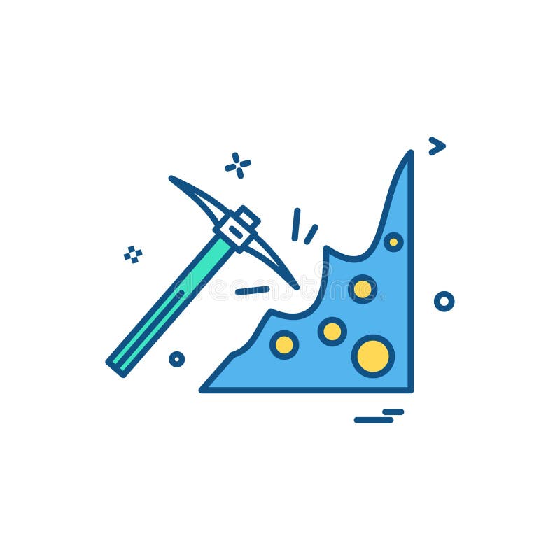 Pickaxe icon vector design stock vector. Illustration of hardware ...