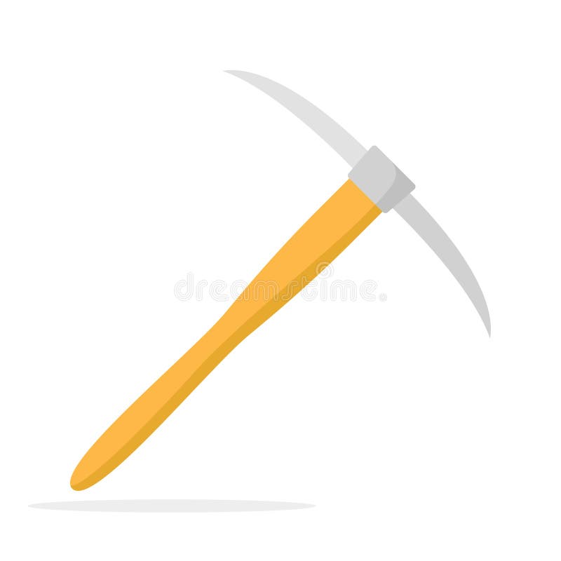 Pickaxe Isolated on White Background Stock Vector - Illustration of ...