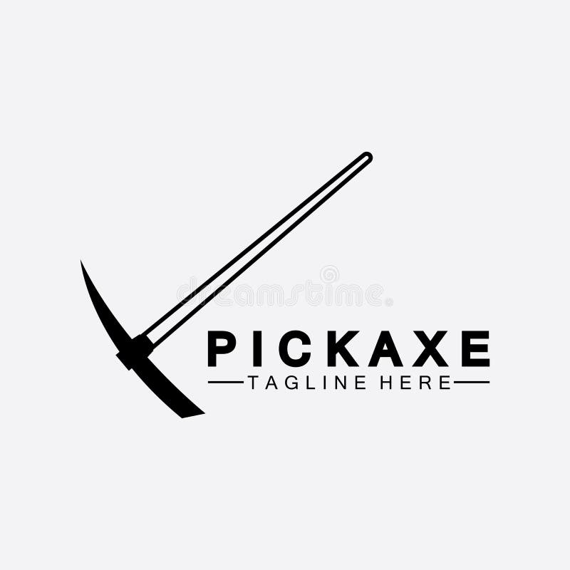 Pickaxe Logo Vector Icon Symbol Illustration Design Template, Mining ...