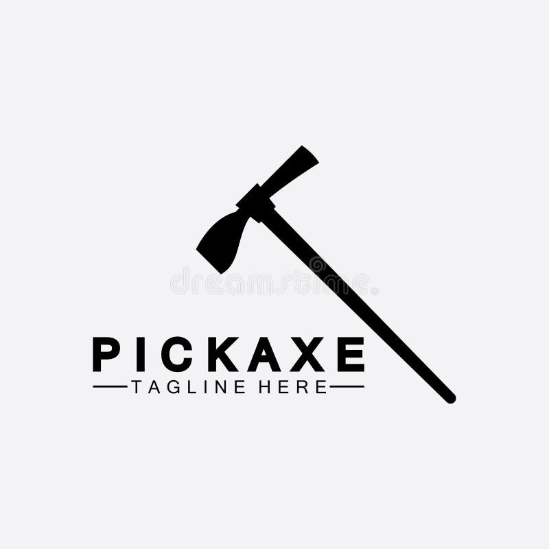 Pickaxe Logo Vector Icon Symbol Illustration Design Template, Mining ...